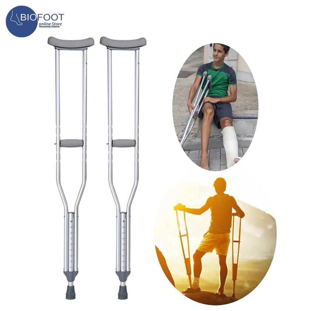 Novamed 925S Aluminum Underarm Crutches with Axillary Pads, Ergonomic Handles, Walking Aids Size ...
