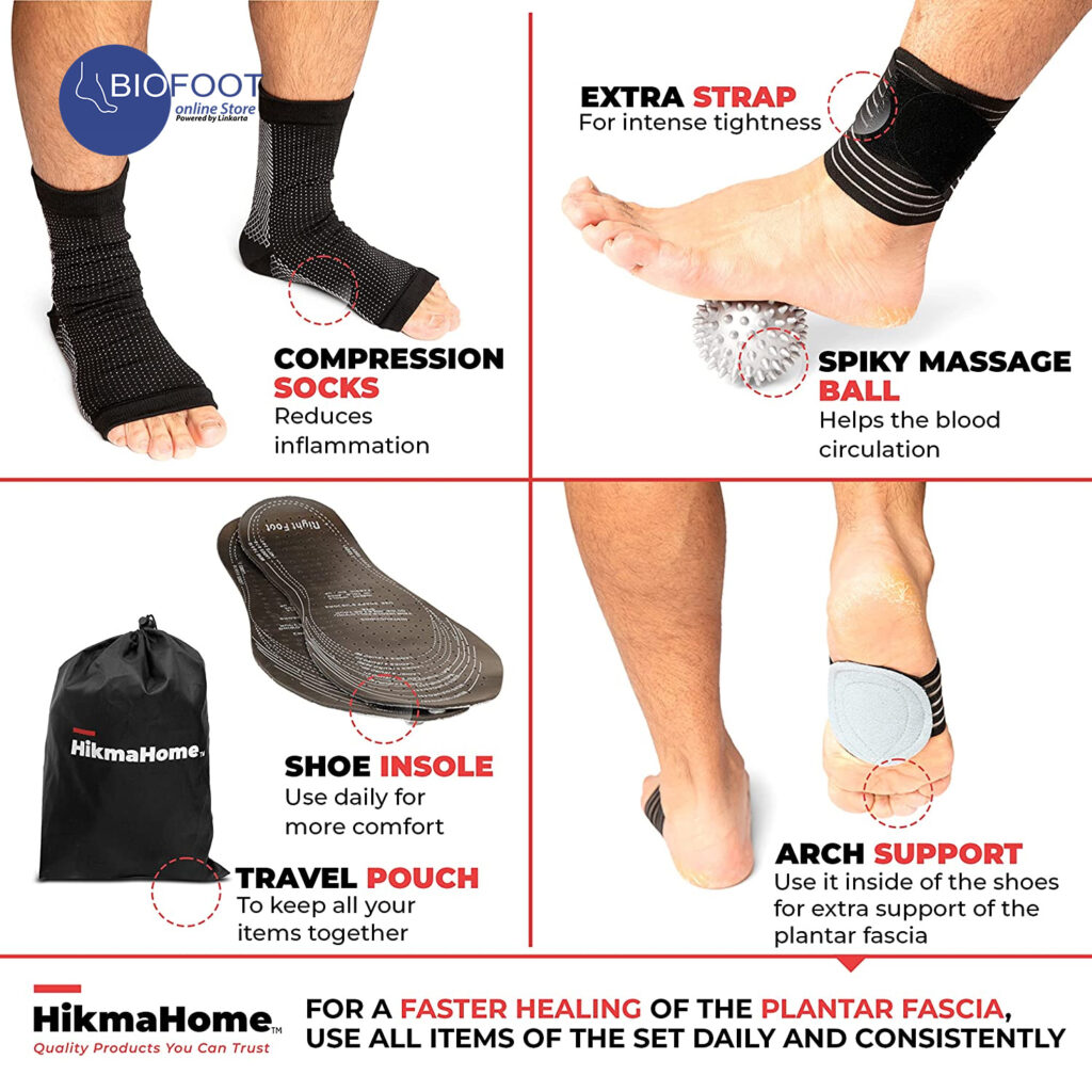 Buy HikmaHome Plantar Fasciitis Night Splint Set - 9 PIECES Adjustable ...