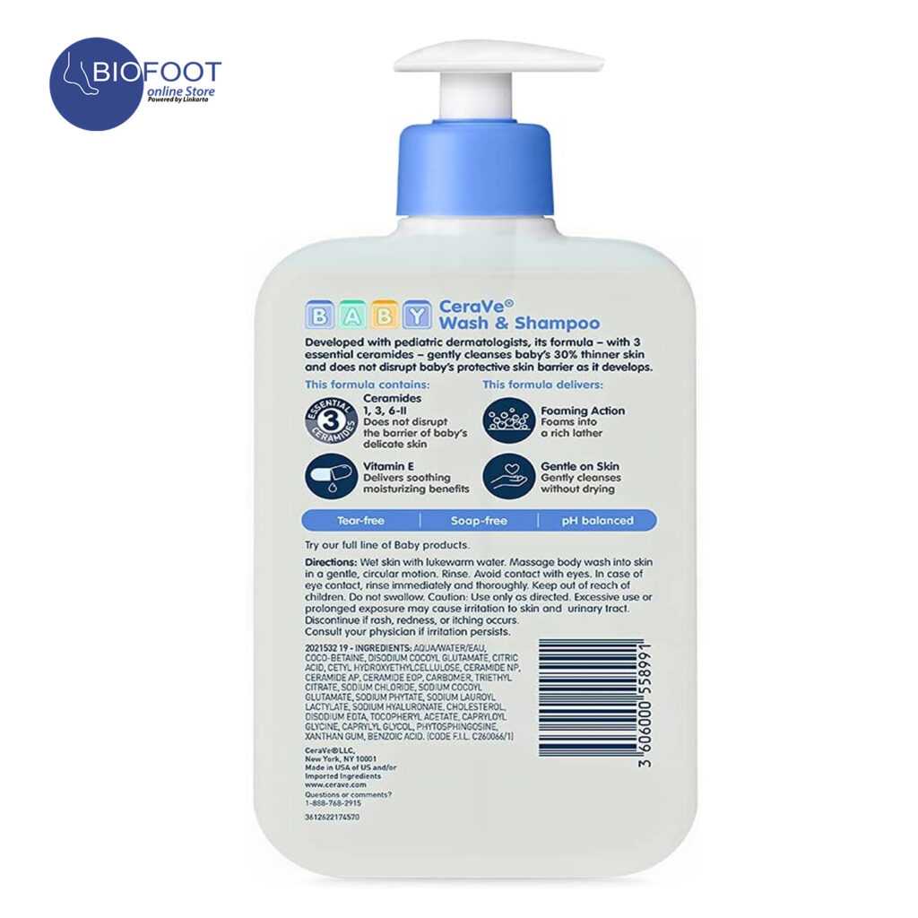 Buy CeraVe Baby Wash & Shampoo 2in1 Tear Free Baby Wash 473ml Online ...
