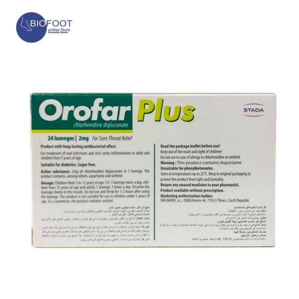 Orofar Plus Sore Throat Relief Lemon 24 lozenges Online Shopping Dubai ...