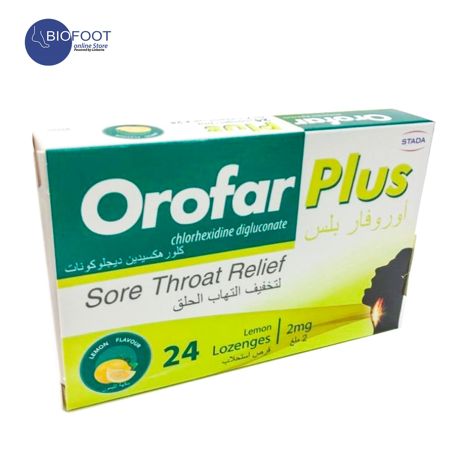 Buy Orofar Plus Sore Throat Relief Lemon 24 lozenges Online Dubai UAE ...