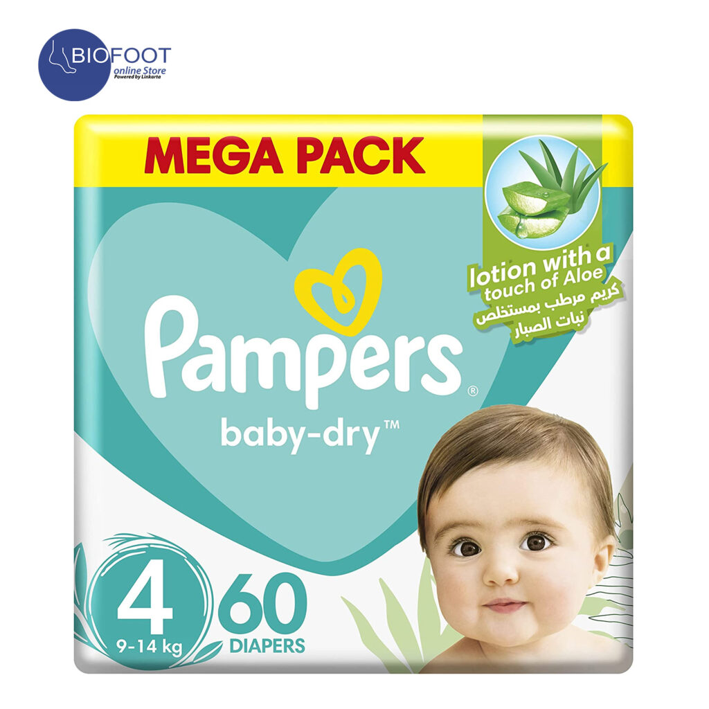 Buy Pampers Baby Dry Diapers with Aloe Vera Size 4, 9-14kg 60 Diapers ...